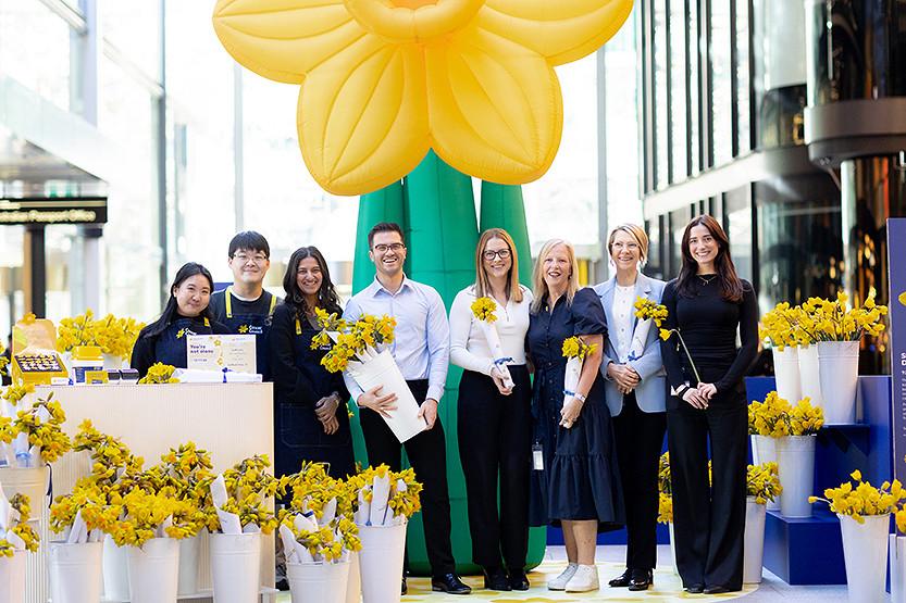 Melbourne’s tallest daffodil blooms at Collins Square